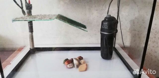 Аквариум для черепахи +фильтр +подогреватель