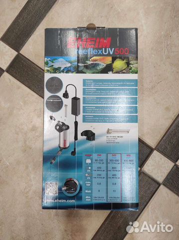 Стерилизатор eheim + фильтр eheim + аквариум 240